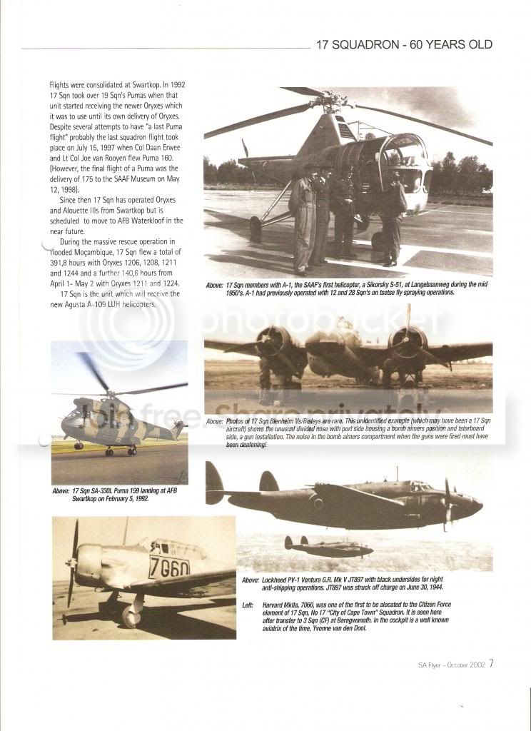 The SAAF Forum • View topic - Squadron Histories of the SAAF - 17 Squadron